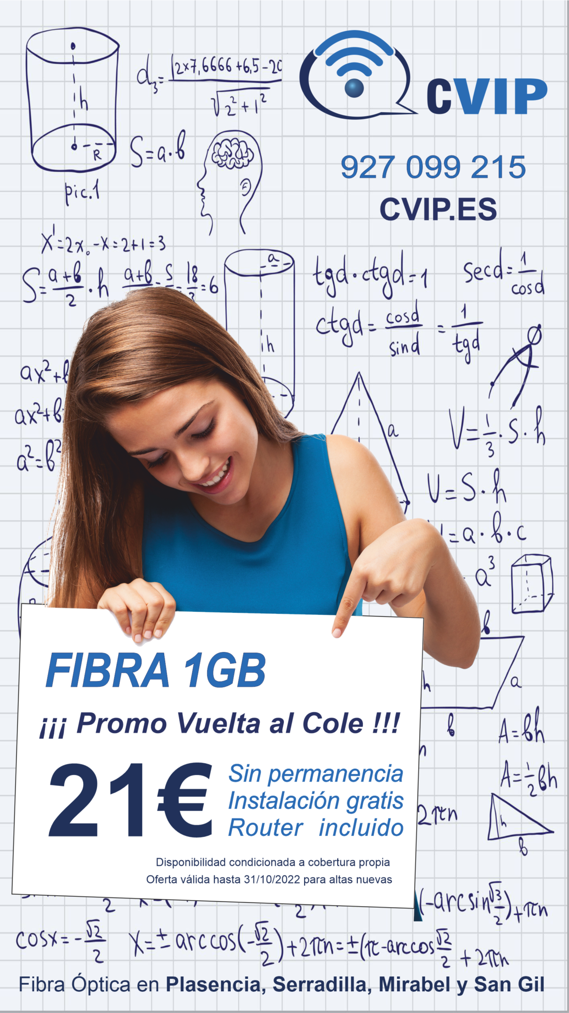 Fibra Óptica 1GB de vuelta al Cole! - CVIP - Fibra Óptica Y Wifi - Internet y Telefonía Móvil